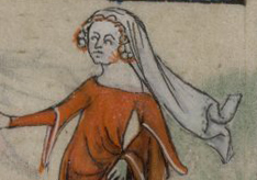 Fashion of medieval female headgear 1300's - hat, hairstyles, veils ...